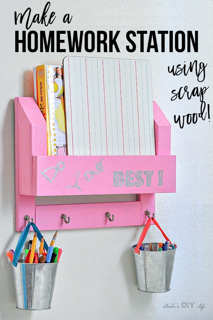 DIY Desk Organizer - How To Make A Homework Station