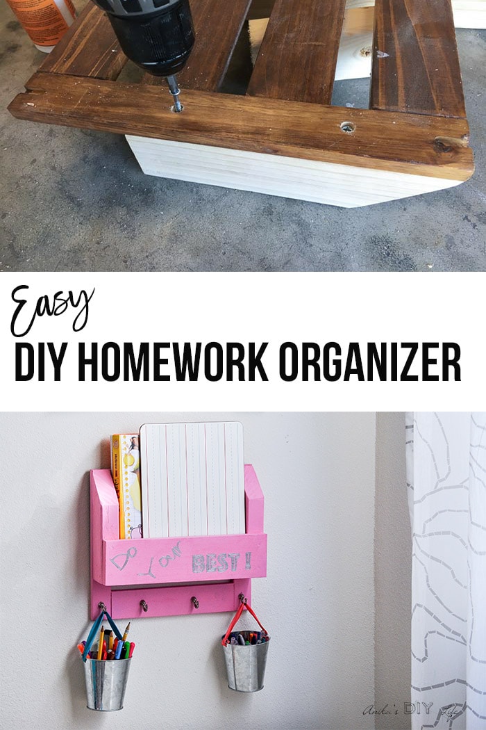 DIY Desk Organizer - How To Make A Homework Station