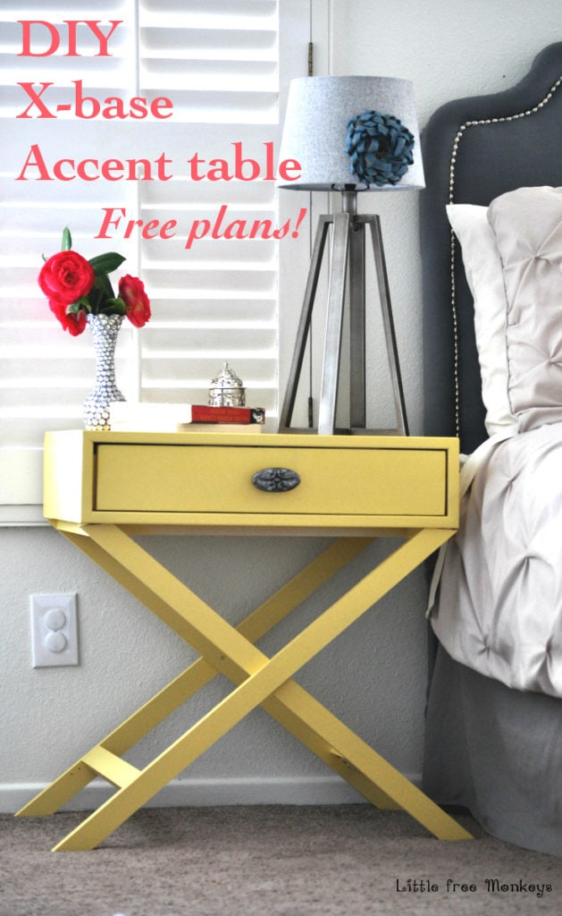 How To Build An X-Leg Accent Table - Free Plans - Anika's DIY Life