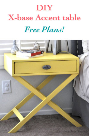 How To Build An X-Leg Accent Table - Free Plans - Anika's DIY Life
