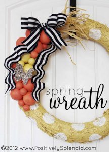 30 Colorful And Cheerful DIY Spring Wreath Ideas - Anika's DIY Life