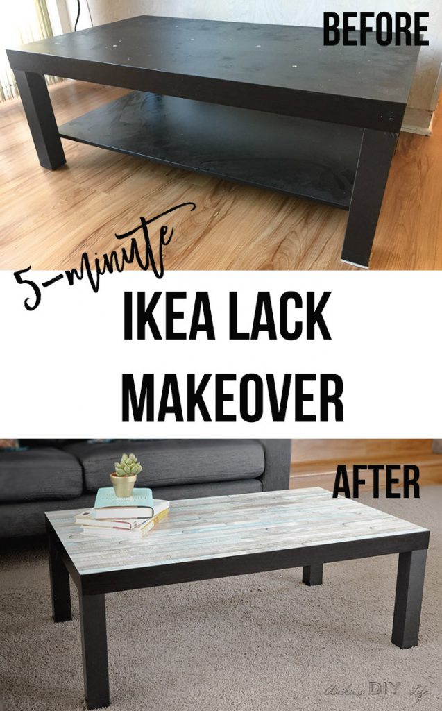 IKEA Lack Coffee Table Makeover - The Easiest Kind - Anika's DIY Life