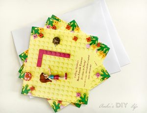How To Make A Lego Friends Party Invitation - Anika's DIY Life