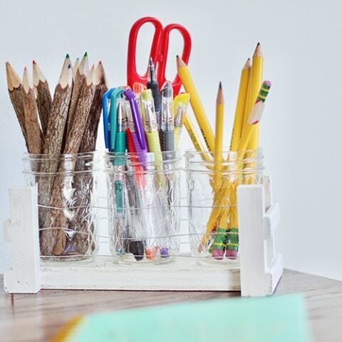 How To Build A Wooden DIY Tiered Organizer Shelf - Anika's DIY Life