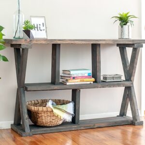 How To Build An Easy DIY X-leg Console Table [Plans] - Anika's DIY Life