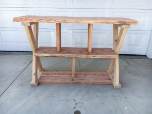 How To Build An Easy DIY X-leg Console Table [Plans] - Anika's DIY Life