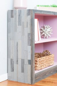 DIY Rustic Modern Weathered Barn Wood Bookshelf