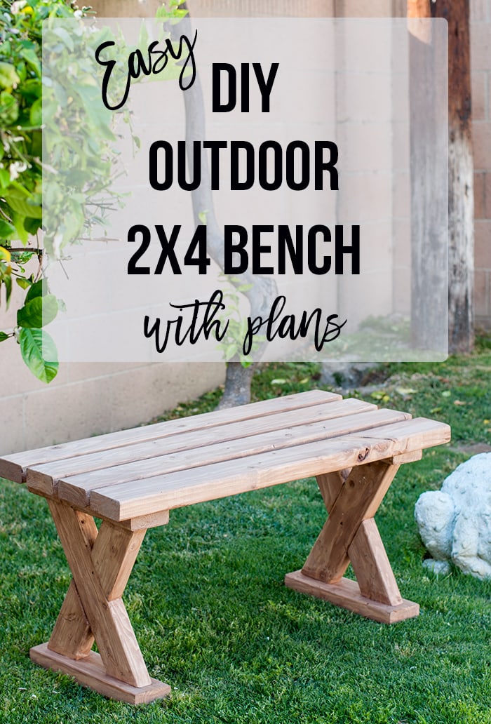 DIY 2x4 Bench - How To Make An Indoor/Outdoor Bench - Anika's DIY Life