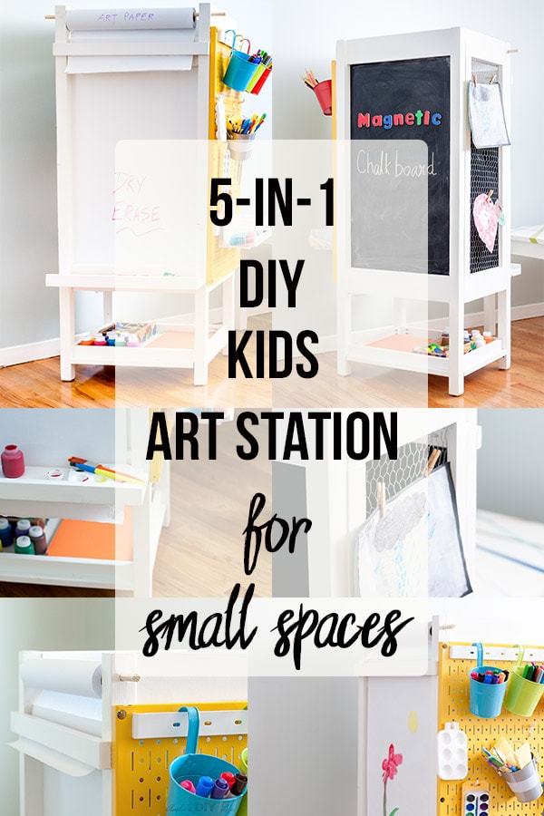 DIY Kids Art Station - How To Make A 5-in-1 Freestanding Art Center