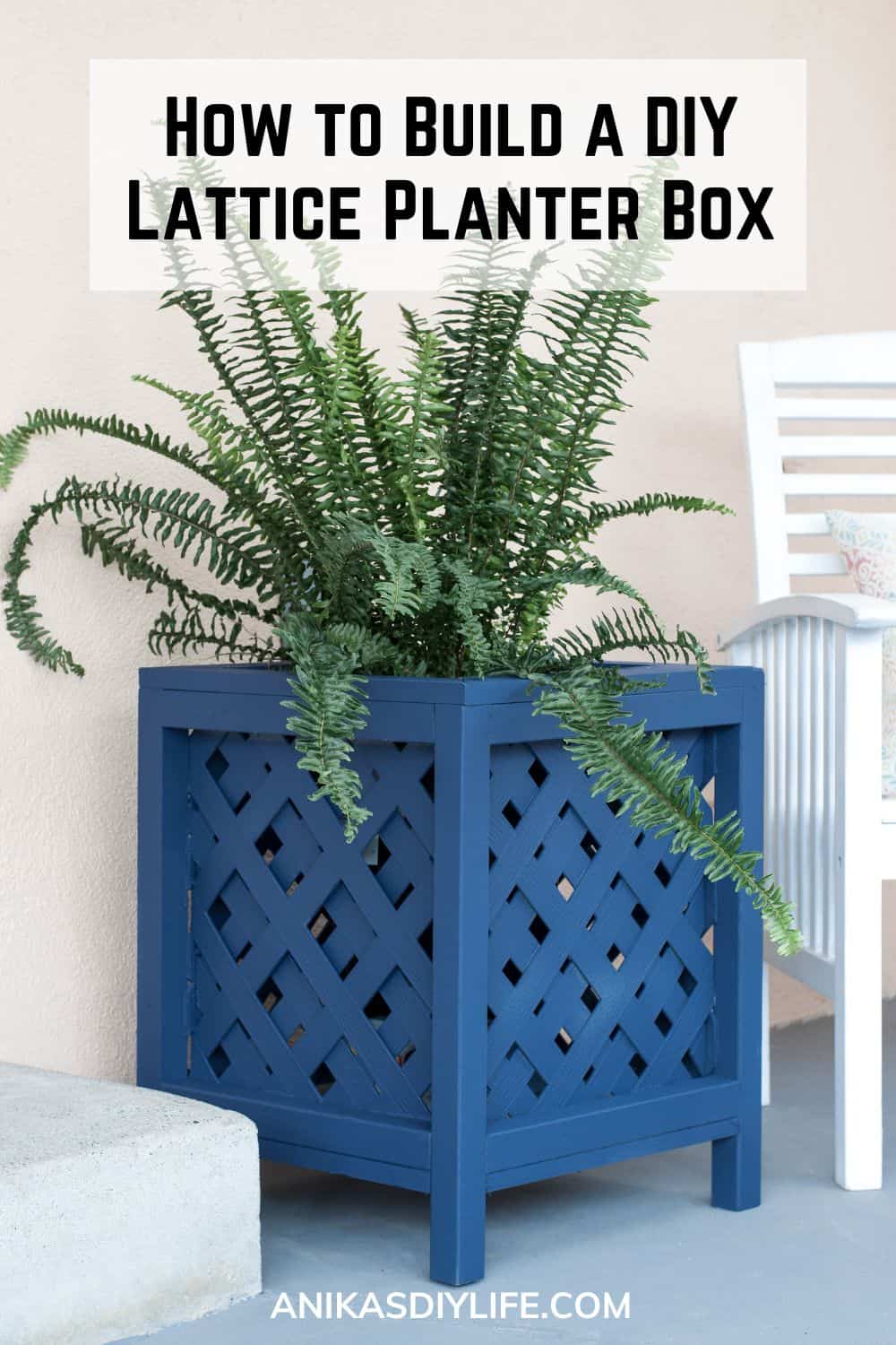 How To Build A DIY Lattice Planter Box - Easy DIY Planter Box Using ...