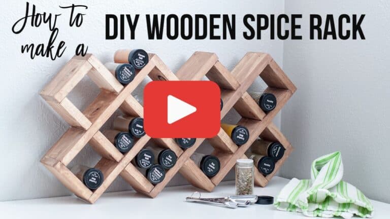 DIY Spice Rack - Easy Wooden Spice Rack For Countertop Or Wall