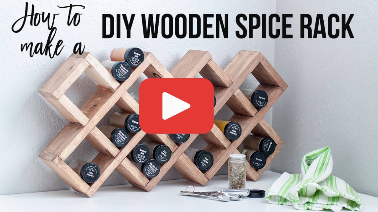 DIY Spice Rack - Easy Wooden Spice Rack For Countertop Or Wall