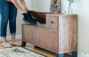 DIY Entryway Bench With Storage - Wooden Storage Bench With Plans