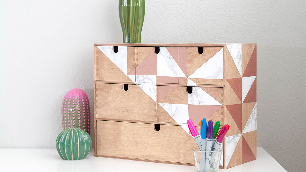 IKEA Moppe Makeover Using Contact Paper - Anika's DIY Life