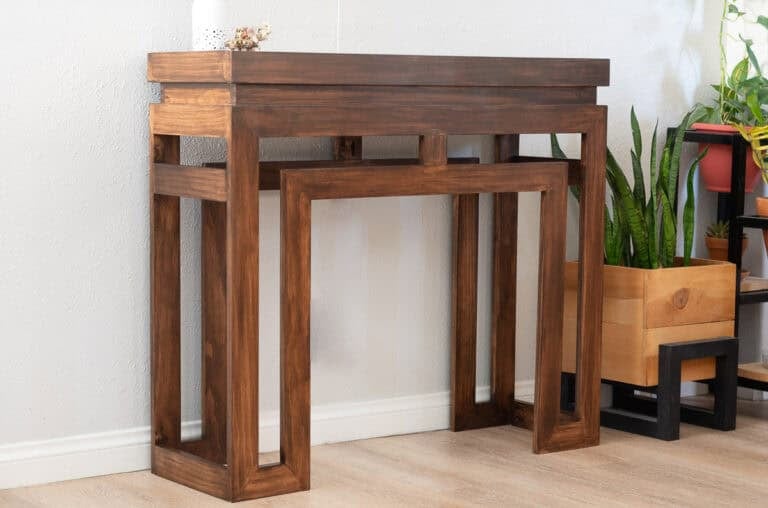 How To Build A Modern DIY Console Table - Anika's DIY Life