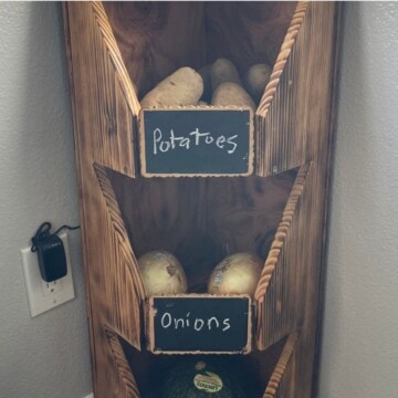 DIY Corner Vegetable Storage Bin - Anika's DIY Life