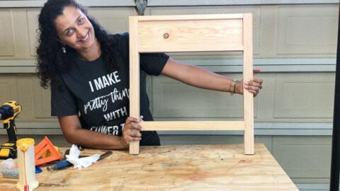 DIY End Table With Charging Station - Anika's DIY Life