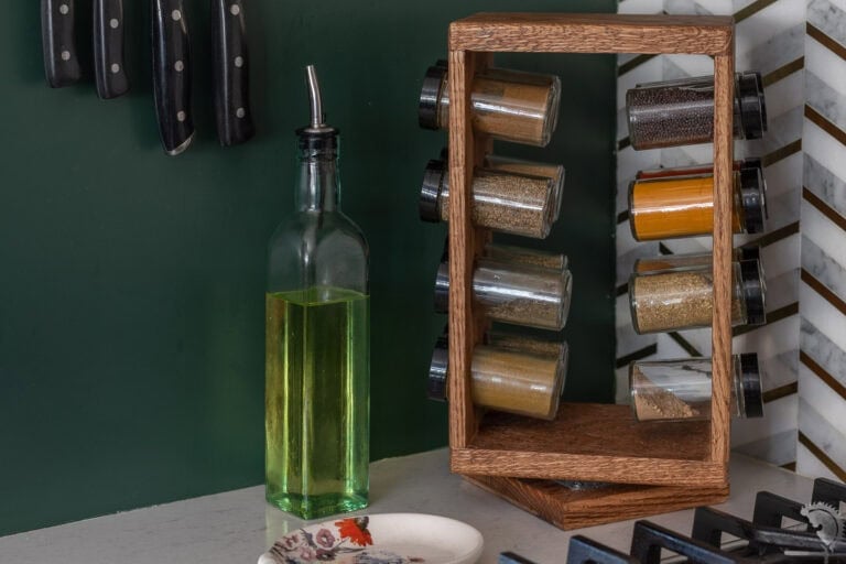 How To Build A DIY Rotating Spice Rack - Anika's DIY Life
