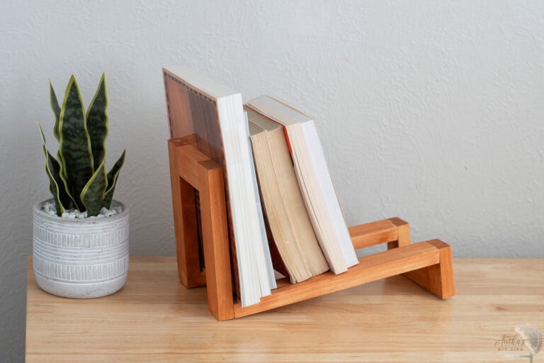 How To Build A DIY Tabletop Book Rack - Anika's DIY Life