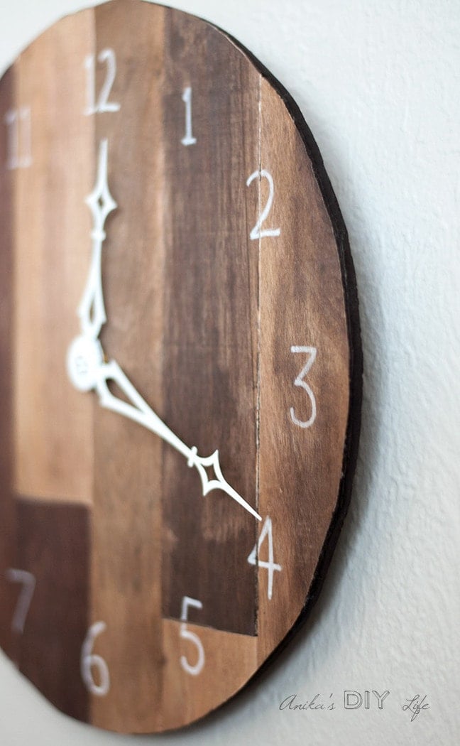 Simple DIY Wood Clock Using Scrap Plywood - Anika's DIY Life