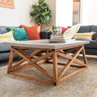DIY Square Coffee Table With Angled Legs - How To Build | Anika's DIY Life