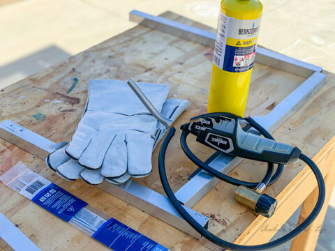 DIY Upholstered Metal Bench - NO WELD! - Anika's DIY Life