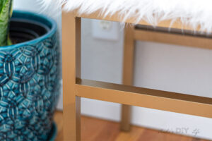 DIY Upholstered Metal Bench - NO WELD! - Anika's DIY Life