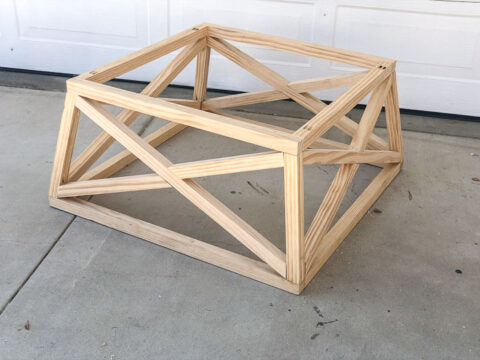 DIY Square Coffee Table With Angled Legs - How To Build | Anika's DIY Life