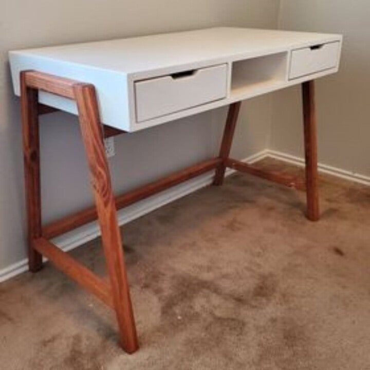 DIY A-Frame Desk - How To Tutorial, Video And Plans - Anika's DIY Life