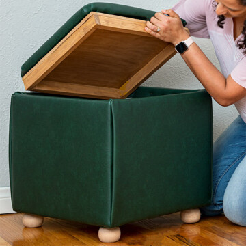DIY Storage Ottoman Cube With Tray Top - Build Plans - Anika's DIY Life