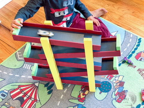 DIY Toy Car Ramp Using Scrap Wood - Anika's DIY Life