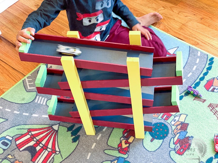 DIY Toy Car Ramp Using Scrap Wood - Anika's DIY Life