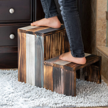 How To Build A Diy Wooden Step Stool With Scrap Wood Anika S Diy Life