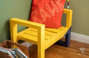 $10 Modern DIY Kids Bench - With Printable Plans- Anika's DIY Life
