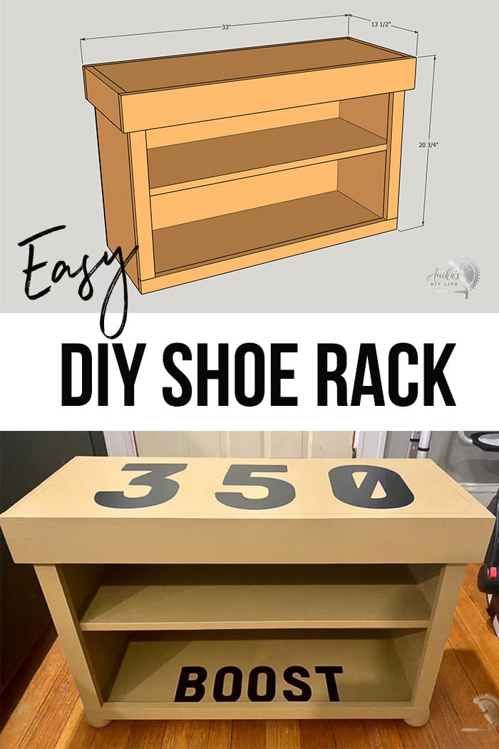 Simple DIY Shoe Rack (looks Like A Shoebox!) [PLANS] - Anika's DIY Life