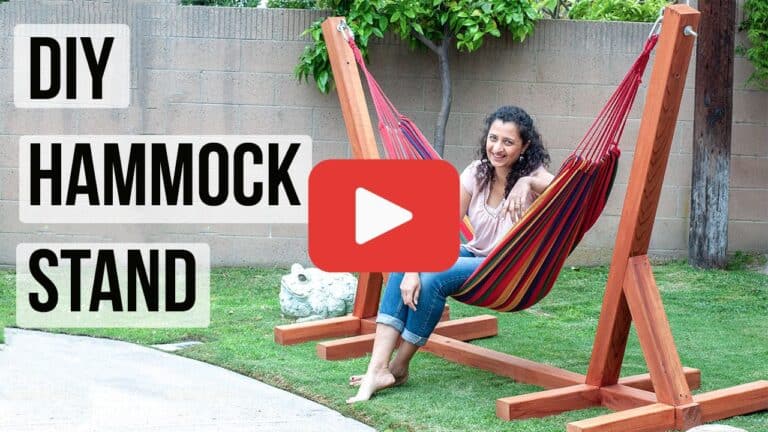 Easy DIY Hammock Stand Using 3 Tools - Full Tutorial, Video And Plans