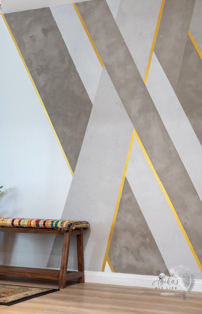 How To Make The Coolest DIY Cement Feature Wall - Anika's DIY Life