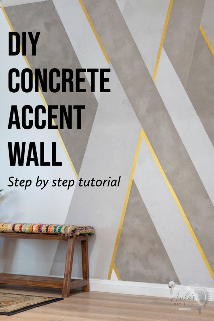 How To Make The Coolest DIY Cement Feature Wall - Anika's DIY Life