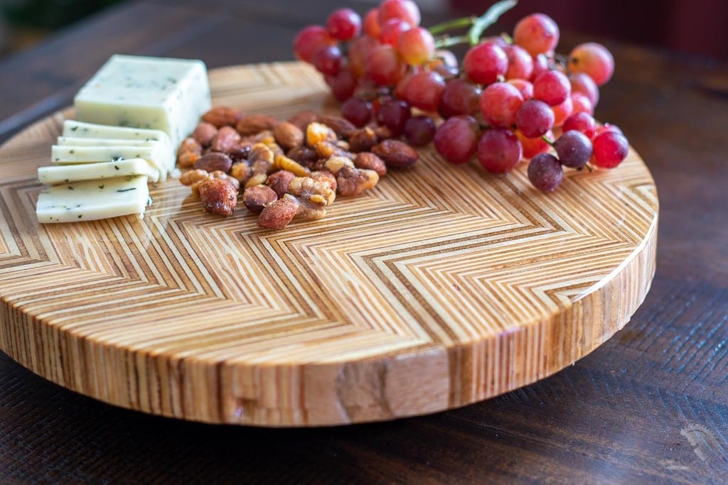DIY Lazy Susan Using Patterned Plywood - Anika's DIY Life