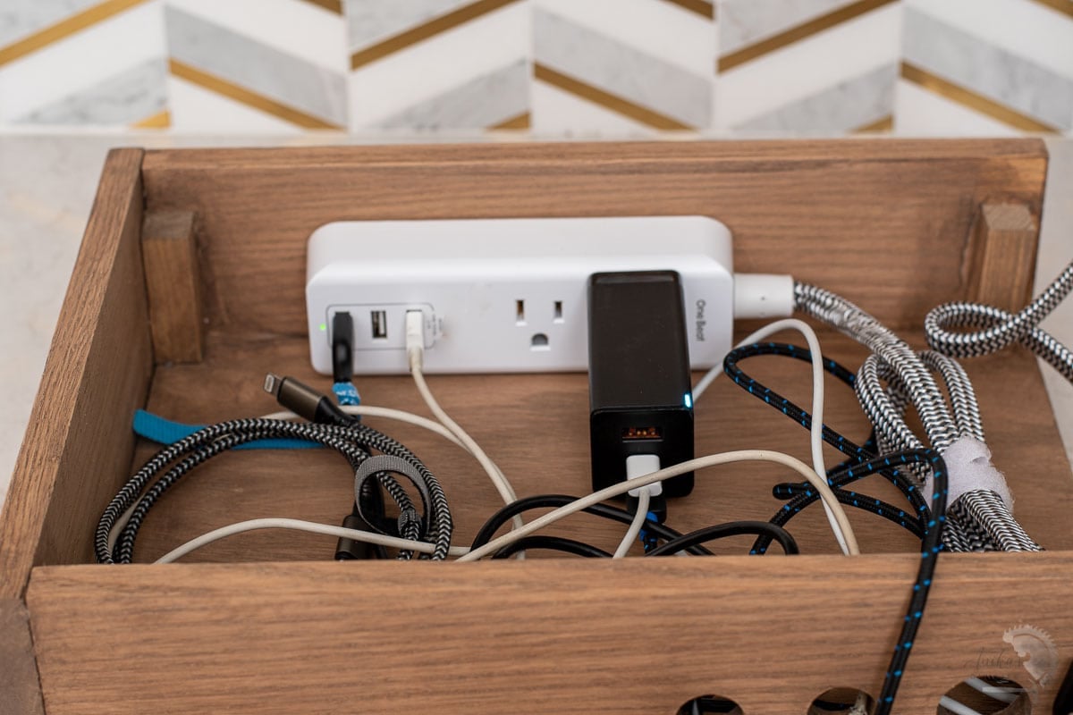 Easy DIY Device Charging Station With Wireless Charger - Anika's DIY Life