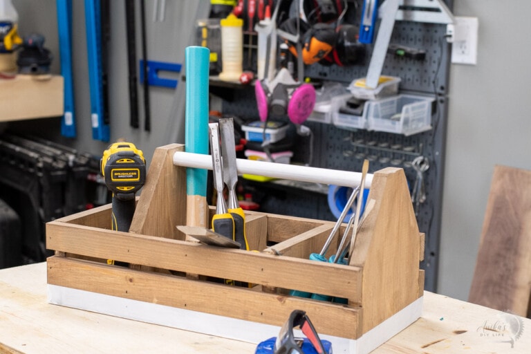 Easy Easy DIY Tool Box Organizer Using Wood - With PLANS - Anika's DIY Life