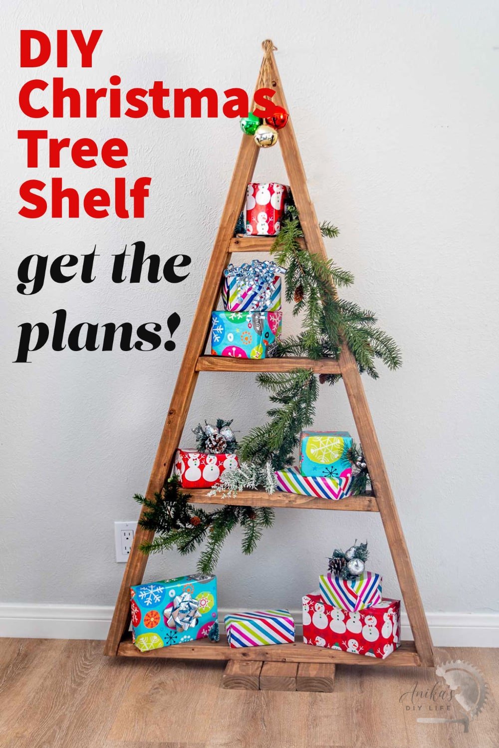 Quick DIY Christmas Tree Shelf - Anika's DIY Life