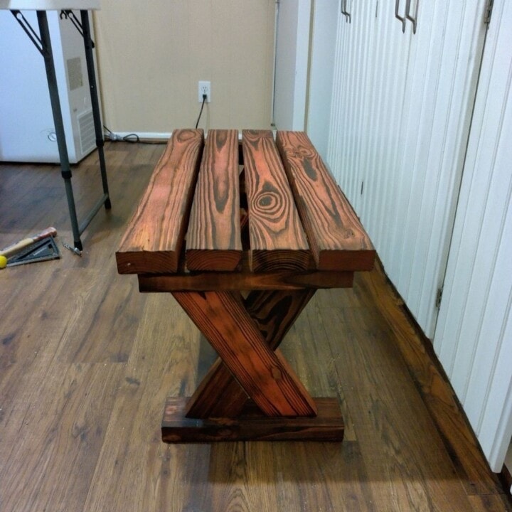 DIY 2x4 Bench - How To Make An Indoor/Outdoor Bench - Anika's DIY Life