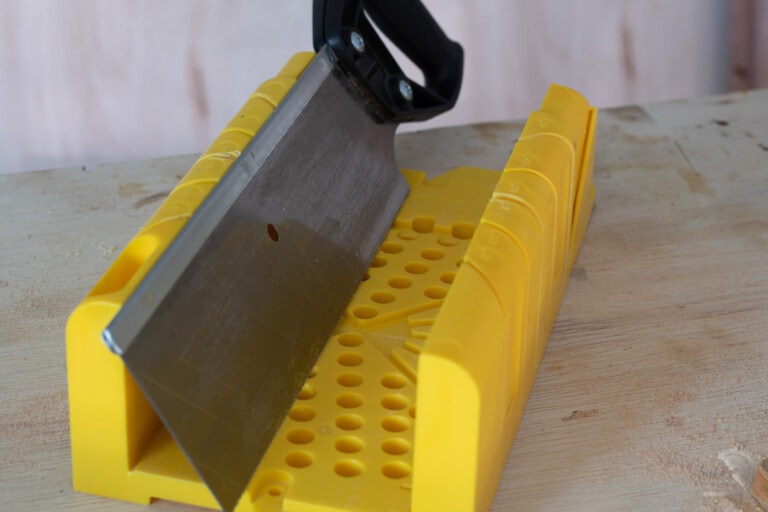 How To Use A Miter Box (Cut Wood Without Power Saws) - Anika's DIY Life
