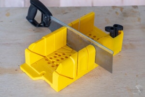 How To Use A Miter Box (Cut Wood Without Power Saws) - Anika's DIY Life