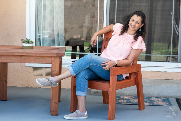 Easy DIY 2x4 Chair Plans - Outdoor Dining Chair - Anika's DIY Life