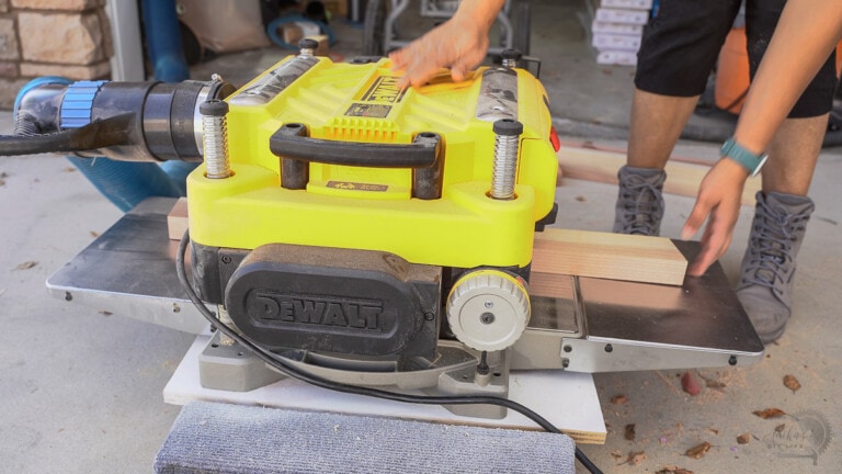 DIY Planer Stand With Storage And Folding Outfeed Table