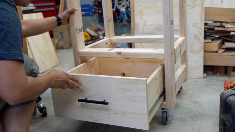 DIY Planer Stand With Storage And Folding Outfeed Table