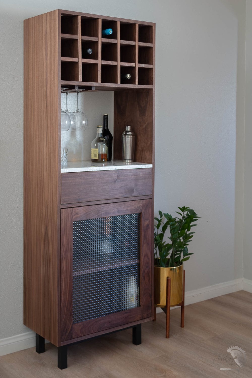 DIY Tall Bar Cabinet With Storage [with Detailed Plans And Video]