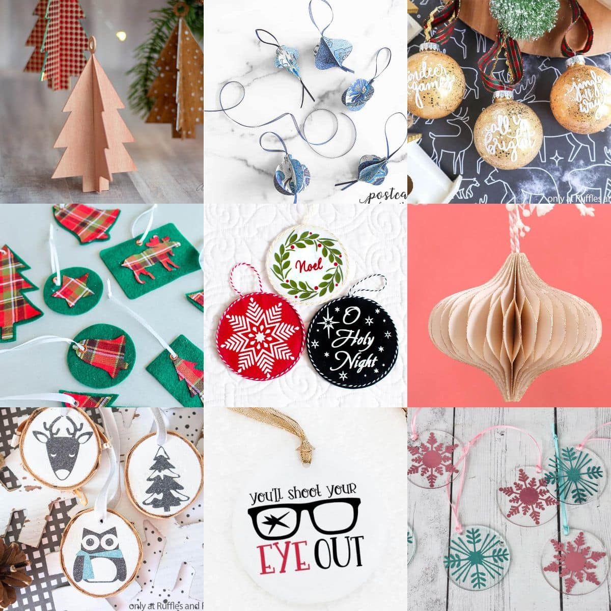 30 Creative Cricut Christmas Ornaments - Anika's DIY Life